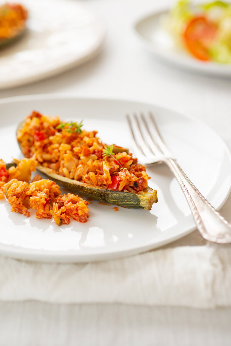 Best Chorizo & Rice Stuffed Zucchini Recipe 5⭐ - Tia Clara
