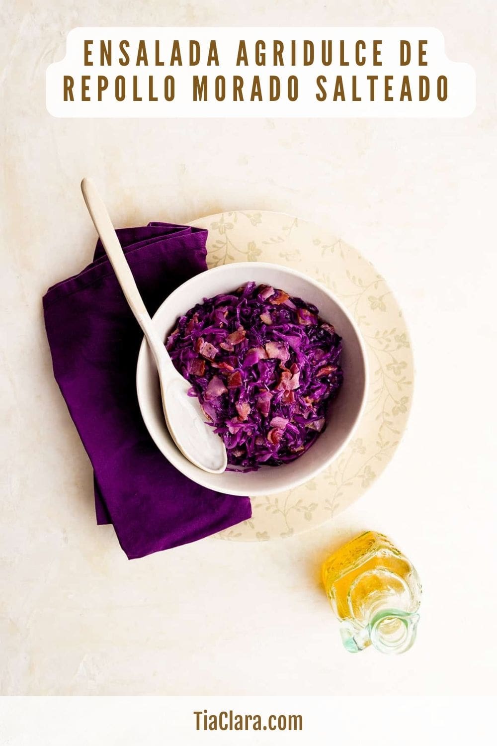 Repollo Morado Salteado [Video+Receta] - Tia Clara